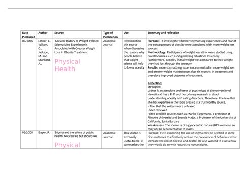 A Epq Source Table Medicine Epq Stuvia Uk