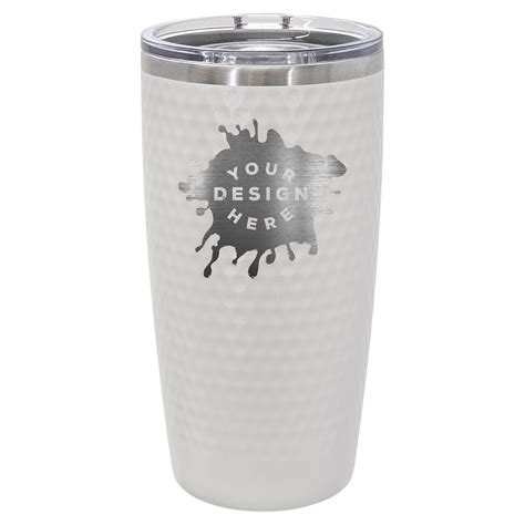 Custom Engraved Polar Camel 20 Oz White Golf Tumbler With Dimples