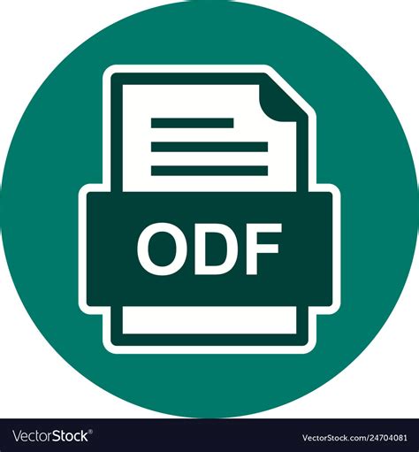 Odf File Document Icon Royalty Free Vector Image