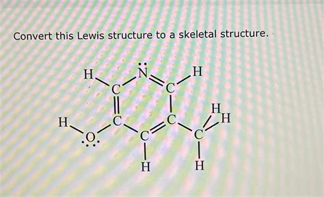Solved Convert This Lewis Structure To A Skeletal Structure Chegg Com