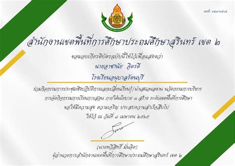 เกียรติบัตร ร่วมกิจกรรมการประชุมเชิงปฏิบัติ เสนอผลงานนวัตกรรมการบริหาร ภายใต้นโยบาย 3 สร้าง