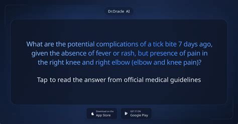 What Are The Potential Complications Of A Tick Bite 7 Days Ago Given