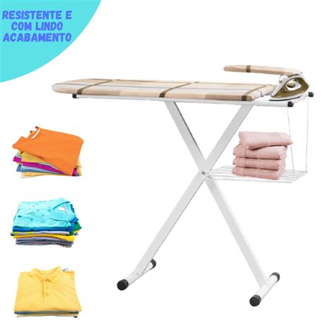 Mesa Tábua Passar Roupa Passadeira Grande Extra Forte Shopee Brasil