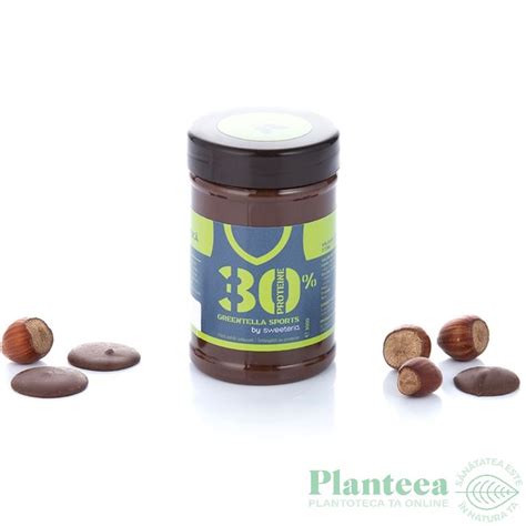 Crema Tartinabila Ciocolata Alune 30 Proteine Greentella Sports 300g