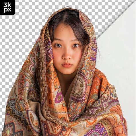 Fille Asiatique Portant Shalwar Kameez PSD modèles PSD gratuits de haute qualité à
