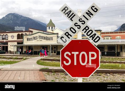 White Pass And Yukon Route Railway Train Skagway Alaska Usa Stock
