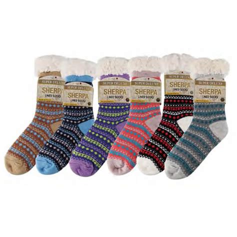 72 Pairs Women Thermal Cozy Fuzzy Deer Sherpa Socks Womens Thermal