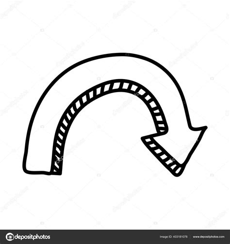 Arrow Down And Right Direction Line Style Stock Vector By ©yupiramos
