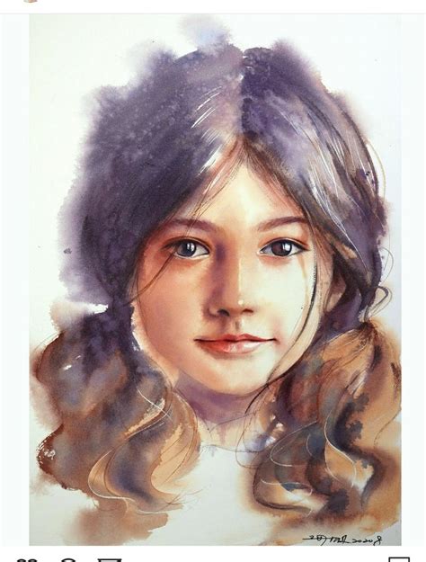 Shanhu86 Instagram Portrait Watercolor Portraits Watercolour