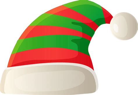 Christmas Santa Costume Hat In Cartoon Style 13738744 Vector Art At