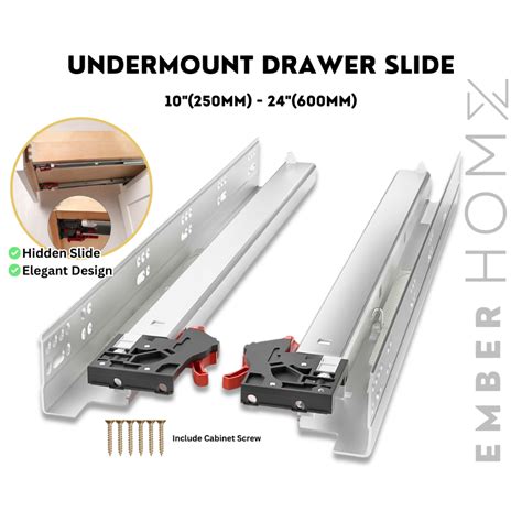 Undermount Drawer Slides Extension Slide Heavy Duty Soft Close Drawer