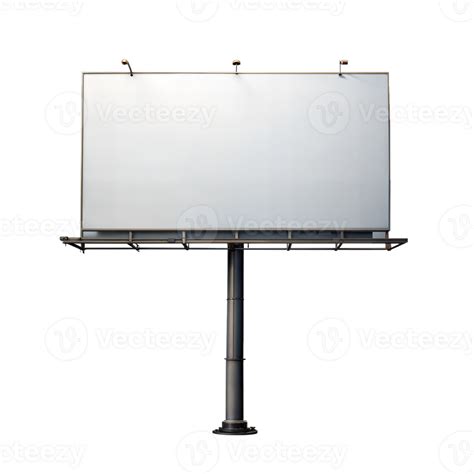 Large Empty Billboard On A Sturdy Standalone Pole 44207522 Png
