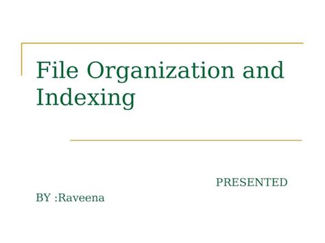 File Organization And Indexing In Dbms Ppt At Neal Ching Blog