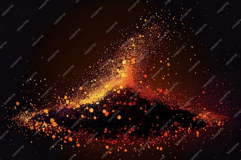 Premium Ai Image Fire Embers Particles Over Black Background Fire