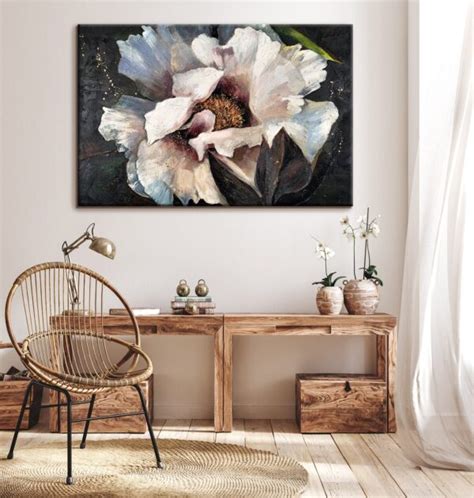 Акрилова картина на полотні “Півонія” Художня майстерня Ys Art