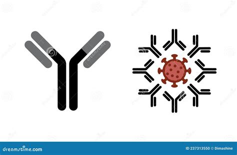 Antibody Immune System Poster Cartoon Vector 207449251