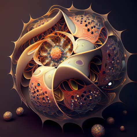 Premium Ai Image Abstract Fractal Computer Generated Composition With