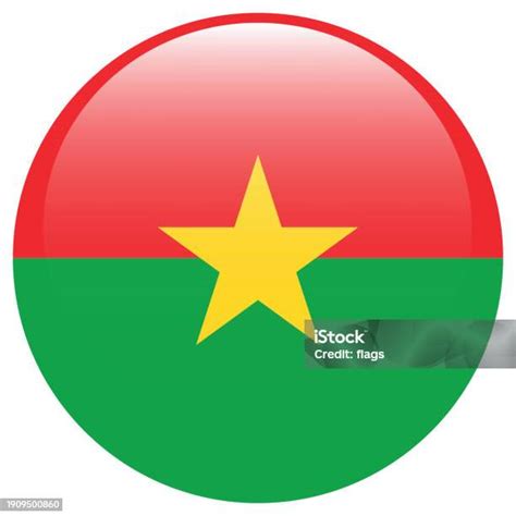 부르키나파소의 국기 플래그 아이콘입니다 표준 색상 원 아이콘 플래그입니다 3d 일러스트레이션입니다 컴퓨터 일러스트레이션 디지털 일러스트레이션 벡터 일러스트 레이 션입니다 0