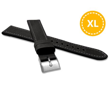 Lavvu Xxl Prodloužený Prošitý černý řemínek Sport Z Luxusní Kůže Top
