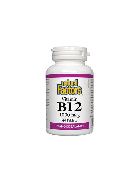 Vitamin B12/ Витамин В12 (цианокобаламин) 1000 mcg х 60 табл. Natural ...