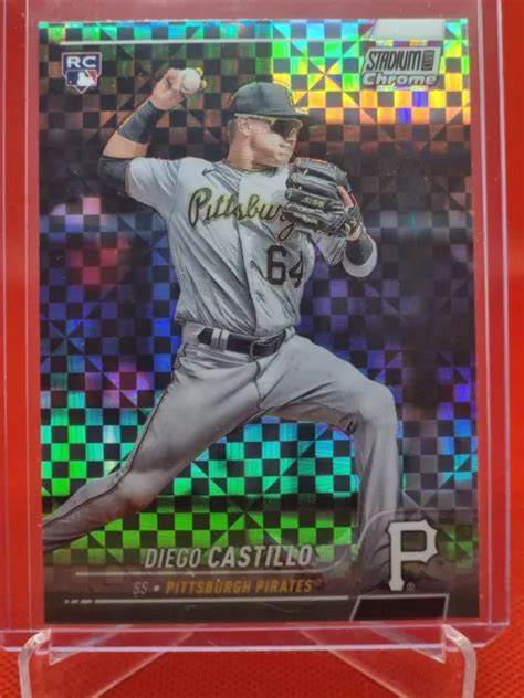 2022 Stadium Club Chrome Xfractor Diego Castillo Pirates Rookie 325