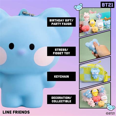 Hamee Bt21 Minini Lindos Juguetes Blandos Squishu Llavero De