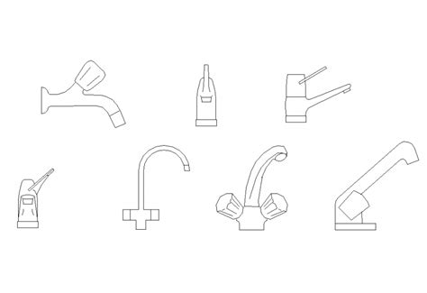 Water Tap Detail Autocad File Cadbull