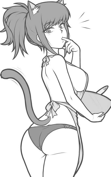 Rule 34 Ass Cat Ears Cat Tail Catgirl Chai Magnolia Baillon Female Looking At Viewer