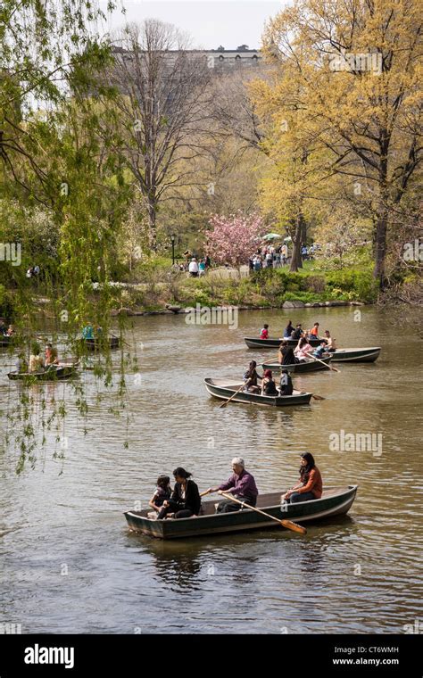 Row Boats On The Lake Central Park NYC Stock Photo Alamy