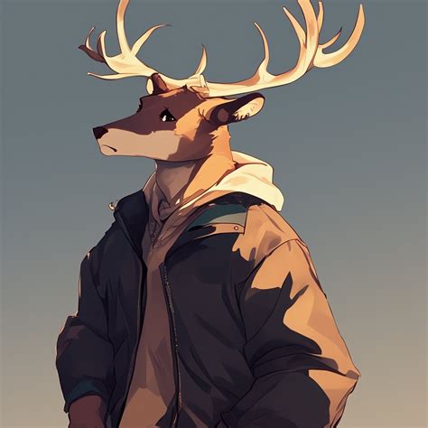 Anthromorphic Deer Furry Art Niji Furry Ai