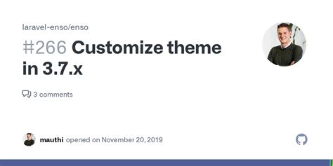Customize Theme In 37x · Issue 266 · Laravel Ensoenso · Github