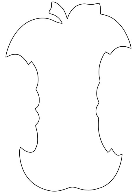 Shape Of Apple Core Free Printable Papercraft Templates