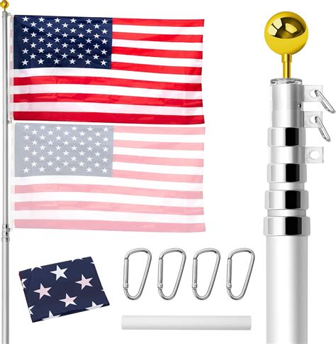 Gientan 25ft Telescopic Flag Pole Extra Thick India Ubuy