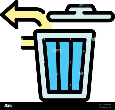 Restore Trash Bin Icon Outline Restore Trash Bin Vector Icon For Web