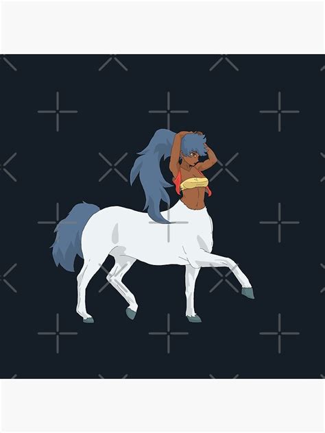 Cute Centaur Anime Girl Dark Blue Hair Poster For Sale By