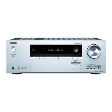 Manual De Usuario Onkyo Tx Sr444 218 Páginas
