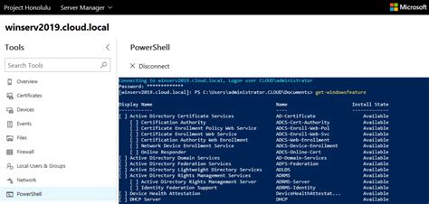 Windows Server 2019 Installing Roles And Features With Project Honolulu