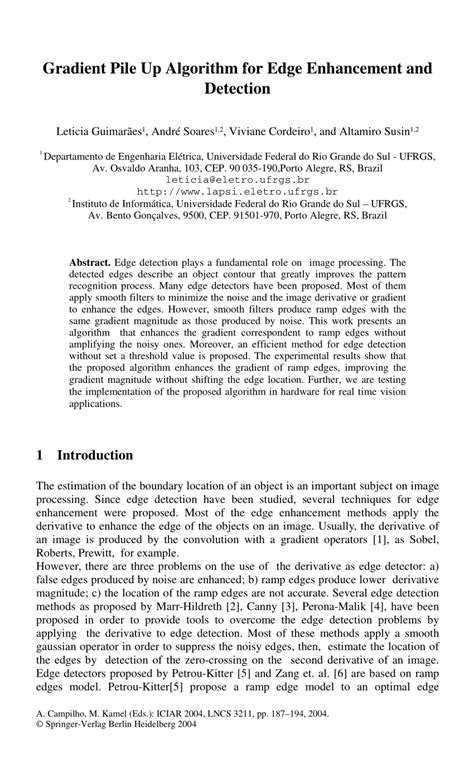 pdf gradient pile up algorithm for edge enhancement and detection