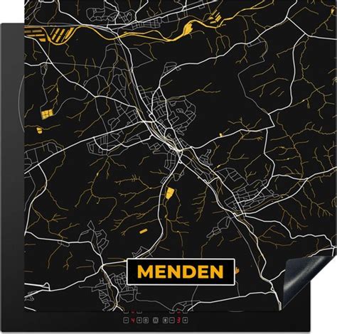 KitchenYeah Inductie Beschermer 78x78 Cm Stadskaart Kaart Menden