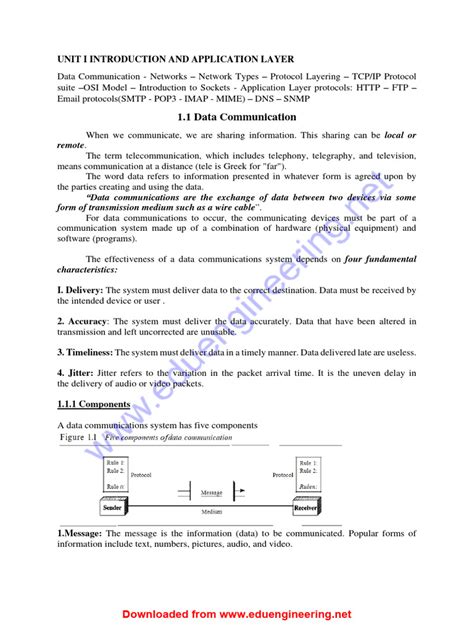 Cs3591 Cn Unit 1 Notes Eduengg Removed Pdf Network Topology