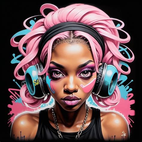 A Graffiti Female Charachter Bomb Hiphop Custom Past