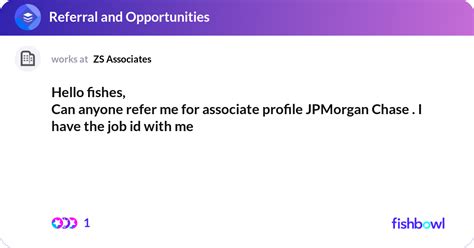 Hello Fishes Can Anyone Refer Me For Associate Pr Fishbowl