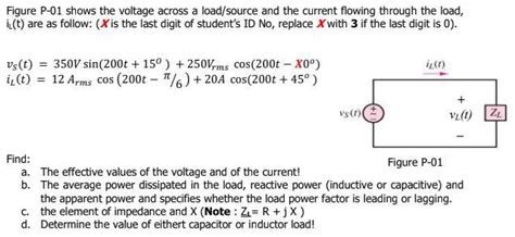Solved Figure P Shows The Voltage Across A Load Source Chegg Com