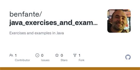 GitHub Benfante Java Exercises And Examples Exercises And Examples In Java