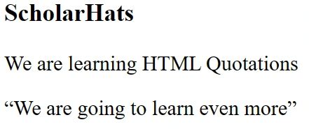 Html Quotations
