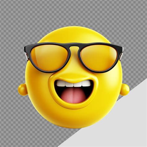투명한 배경에 고립 된 3d 재미있는 이모지 Png 프리미엄 Psd 파일