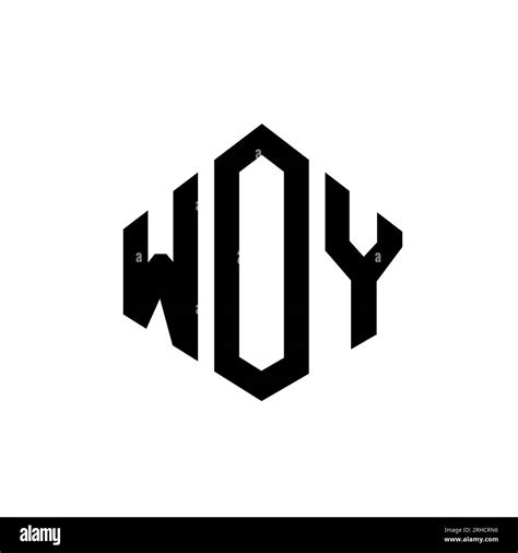 Woy Letter Logo Design With Polygon Shape Woy Polygon And Cube Shape