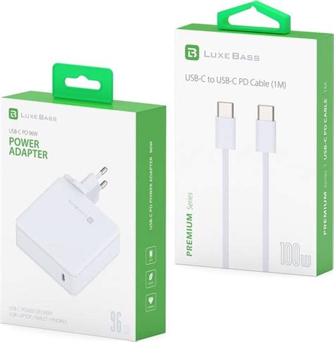 Luxebass USB C 96W Fastcharge BUNDEL Telefoonlader Snellader Oplader Met USB C Kabel Bol Com