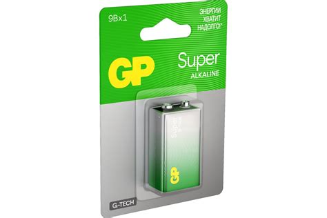 Батарейка крона GP 9V / 6LR61 алкалиновая щелочная Super Alkaline, 1 шт ...
