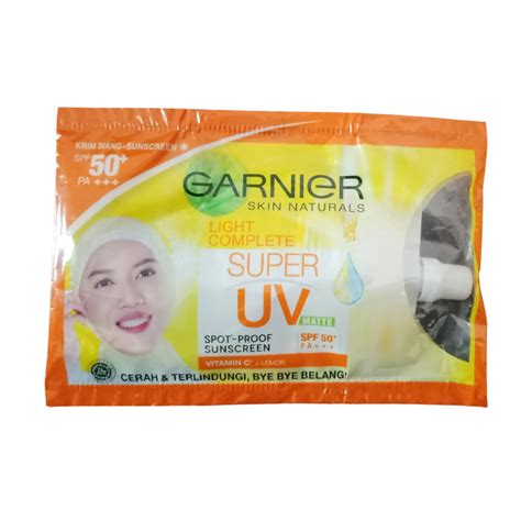 Sachet Garnier Light Complete Super Uv Matte Krim Siang Sunscreen